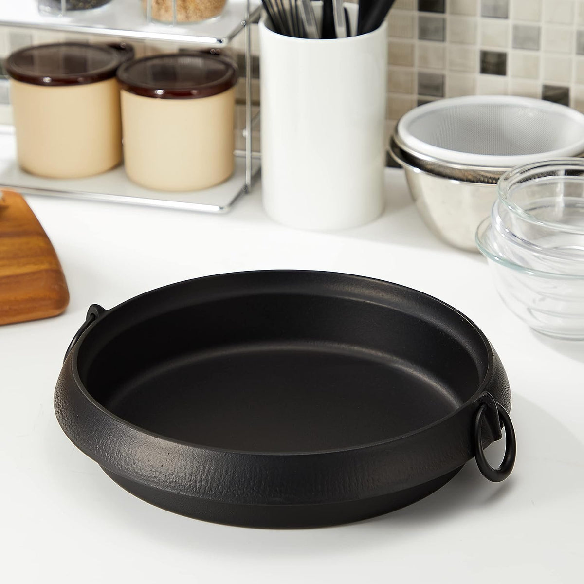 Iwachu Sukiyaki Pot Large Size Japanese Cast Iron Pan 26cm – Japanese Taste