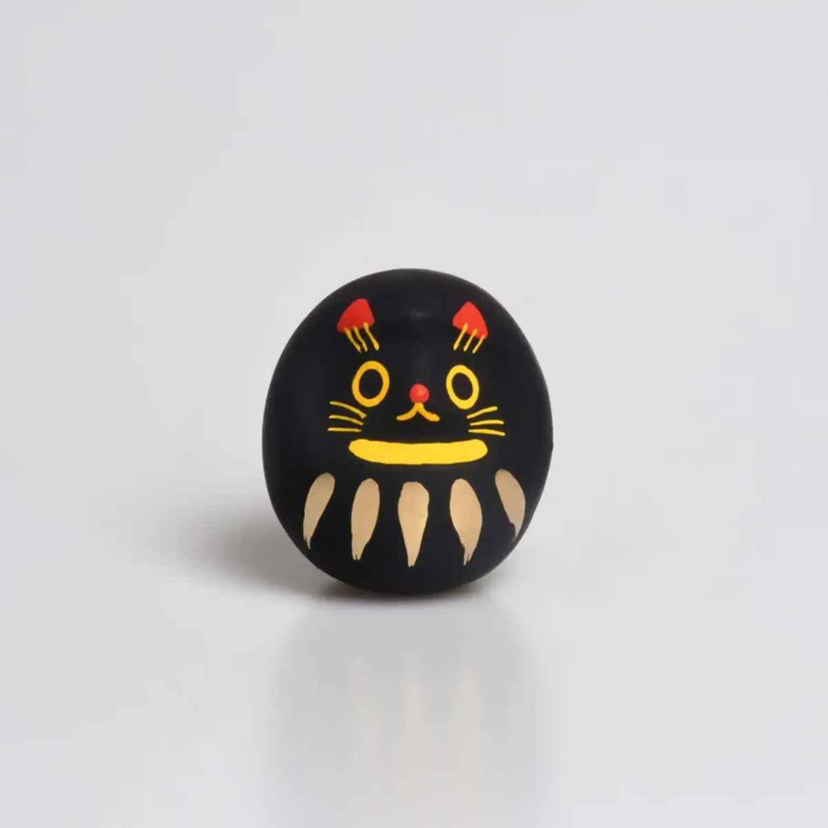 Shirakawa Daruma Cute Black Cat Daruma Doll Good Luck Charm 4.5cm